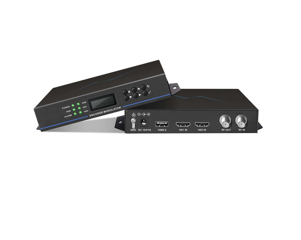 Two channel low cost dvb-t modulator HD to RF 1080p DVB-C(J.83A/B)/ATS ...